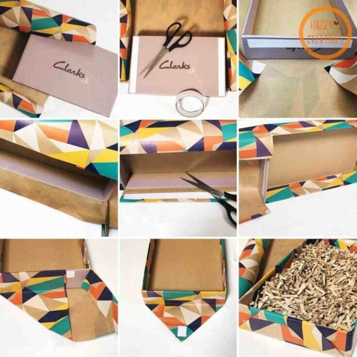 How to Upcycle a Shoe Box as a Gift Box - Easy Upcycle Project
