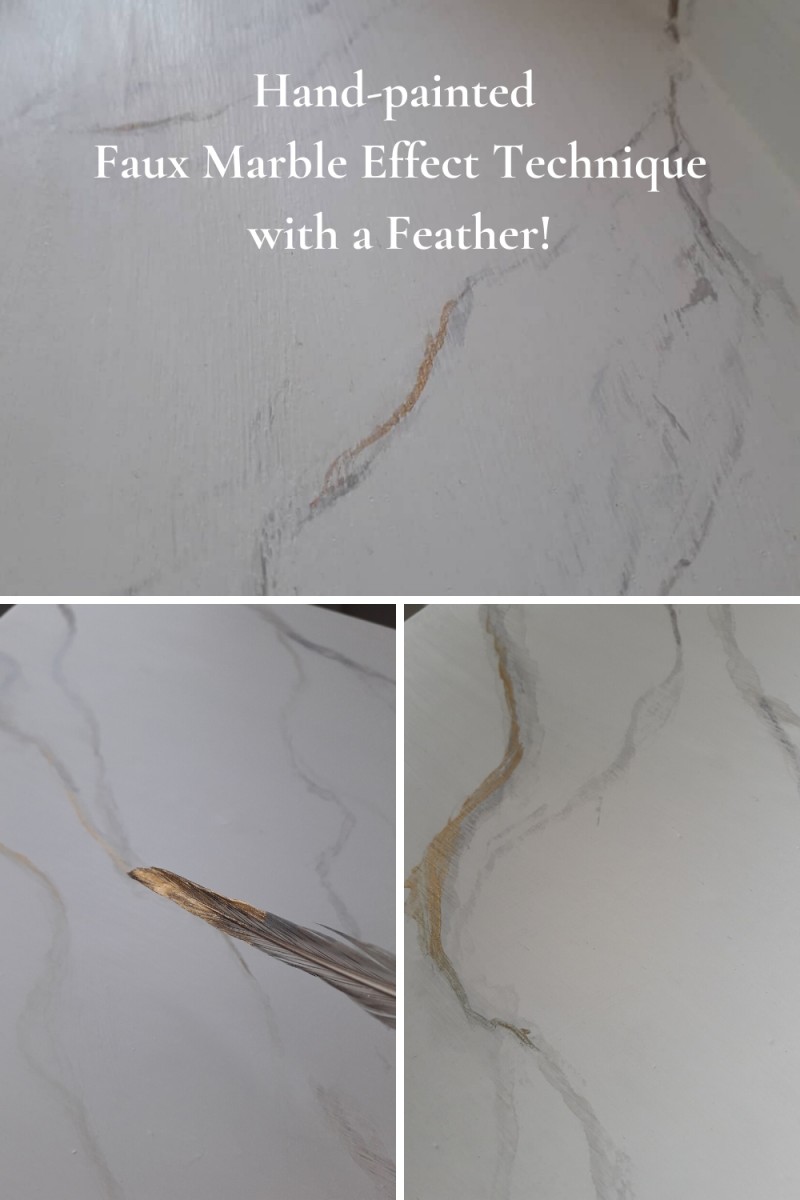 How to Paint a Marble Effect Drinks Trolley - Upcycle My Stuff