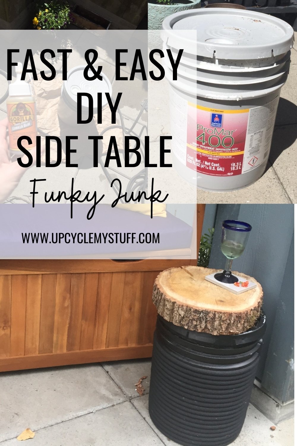 Repurposing Junk to make an Outdoor Side Table - Upcycle My Stuff