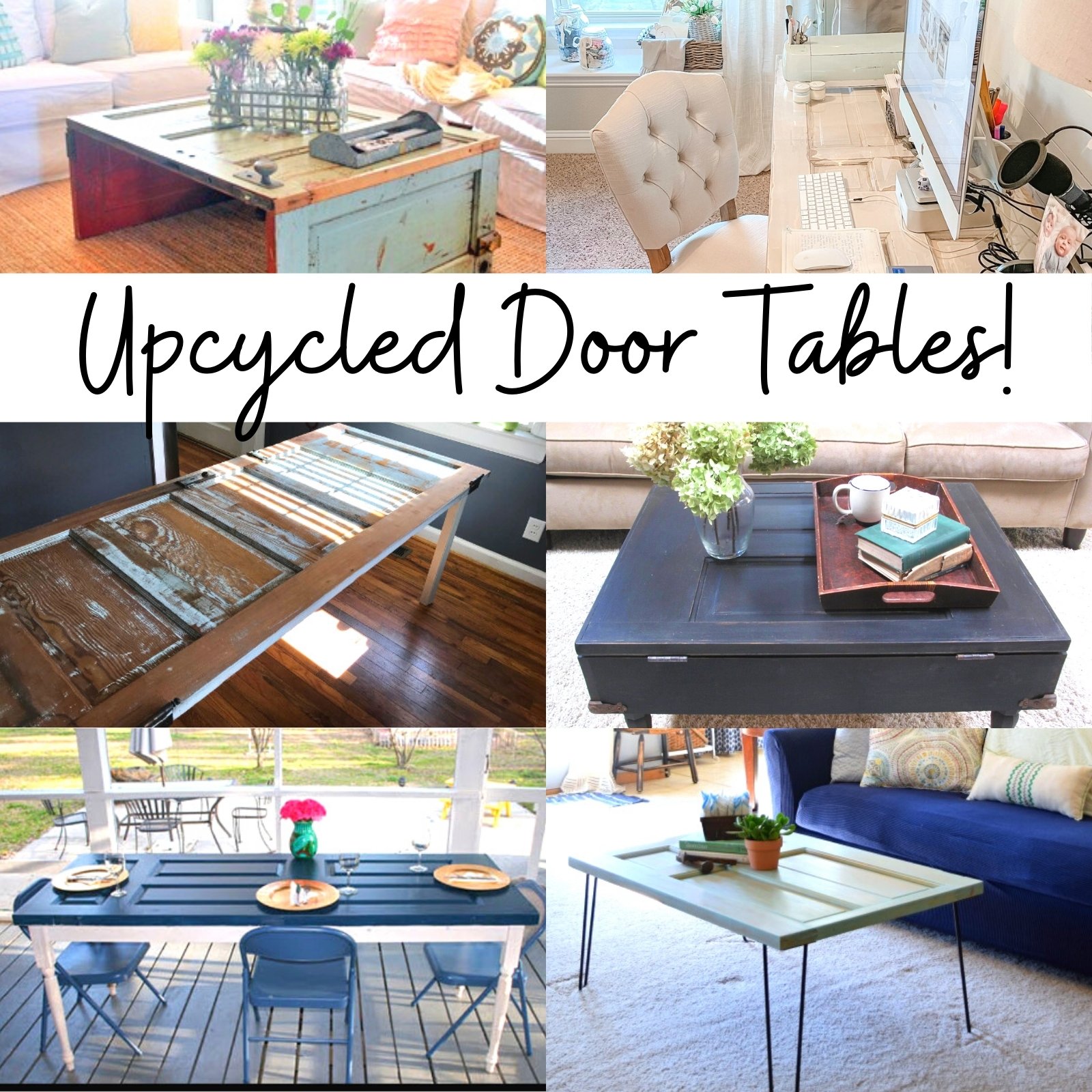 15 Ways To Turn An Old Door Into A Table DIY Tutorials Upcycle My Stuff