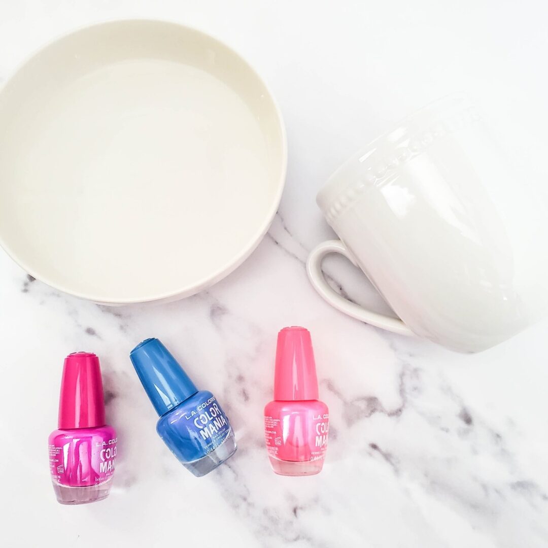 How to Marble with Nail Polish - Upcycled Mug Craft