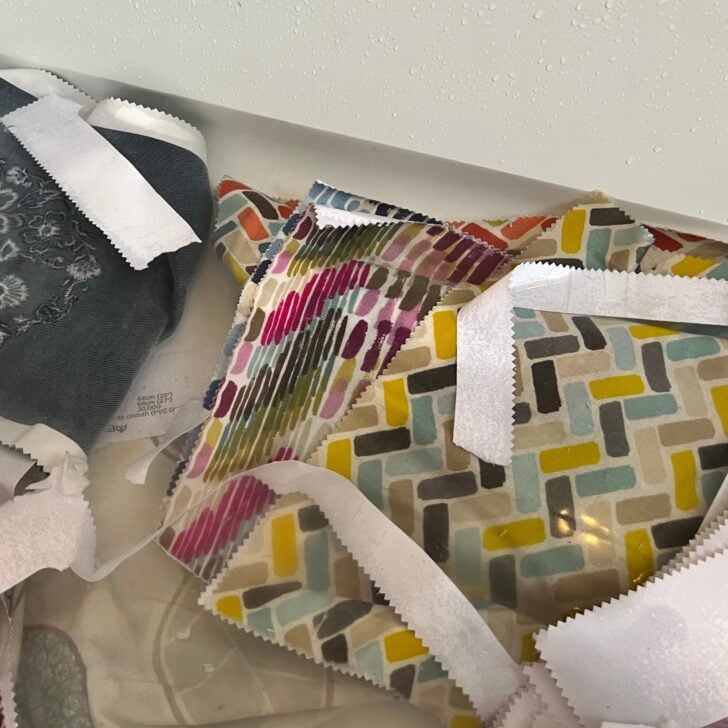 How to Remove Paper from Fabric Samples - Upcycle My Stuff