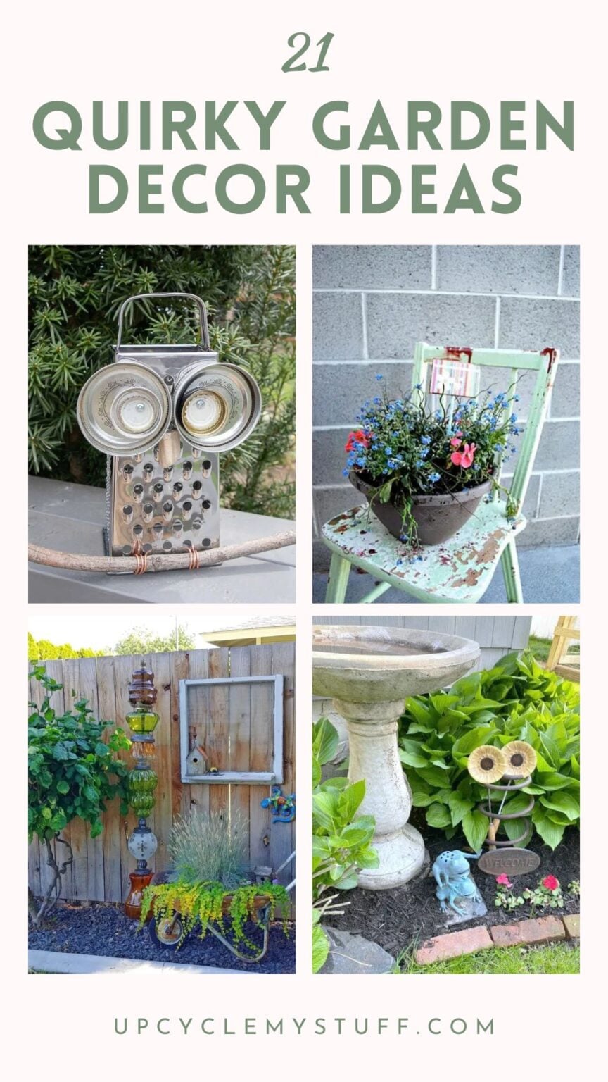 21 Quirky Garden Decor Projects Using Recycled Materials